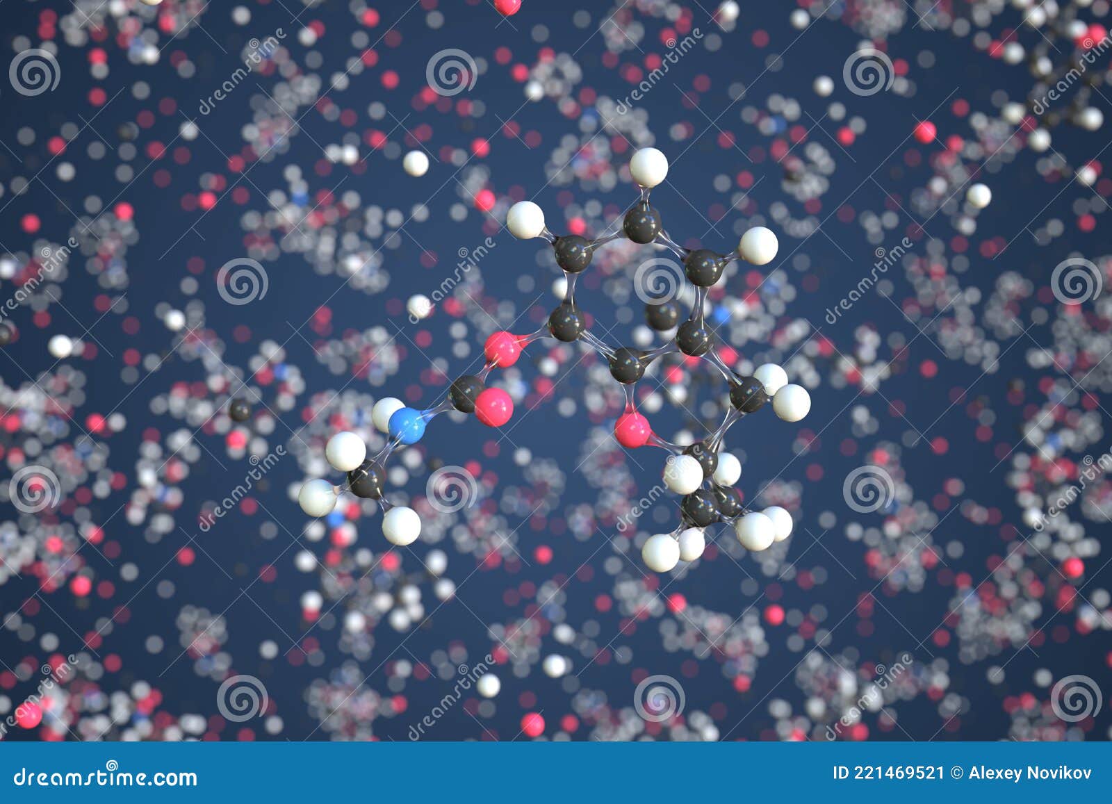 Carbofuran Molecule, Conceptual Molecular Model. Scientific 3d ...