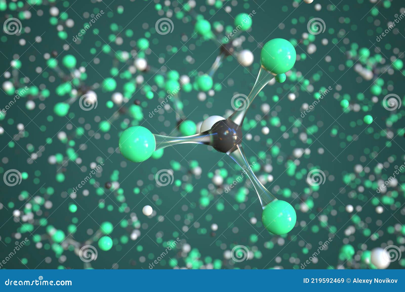Molecule of Bromoform, Conceptual Molecular Model. Conceptual 3d ...