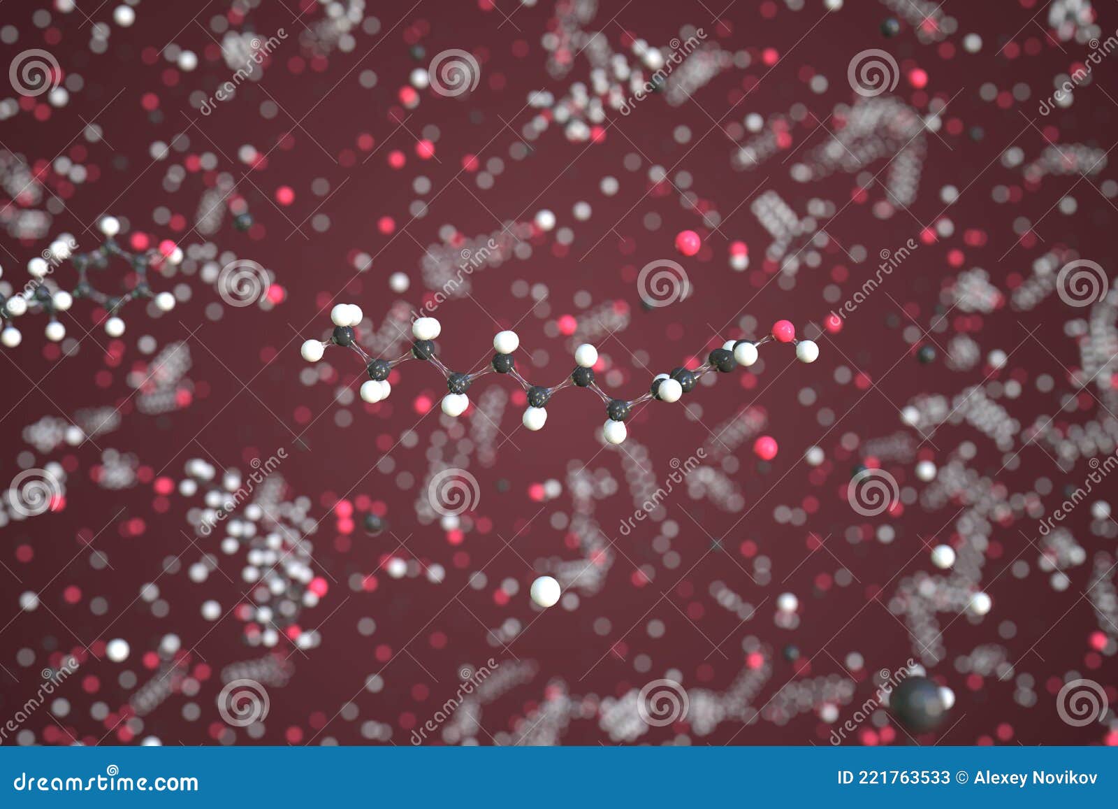4-octylphenol Molecule, Conceptual Molecular Model. Scientific 3d ...