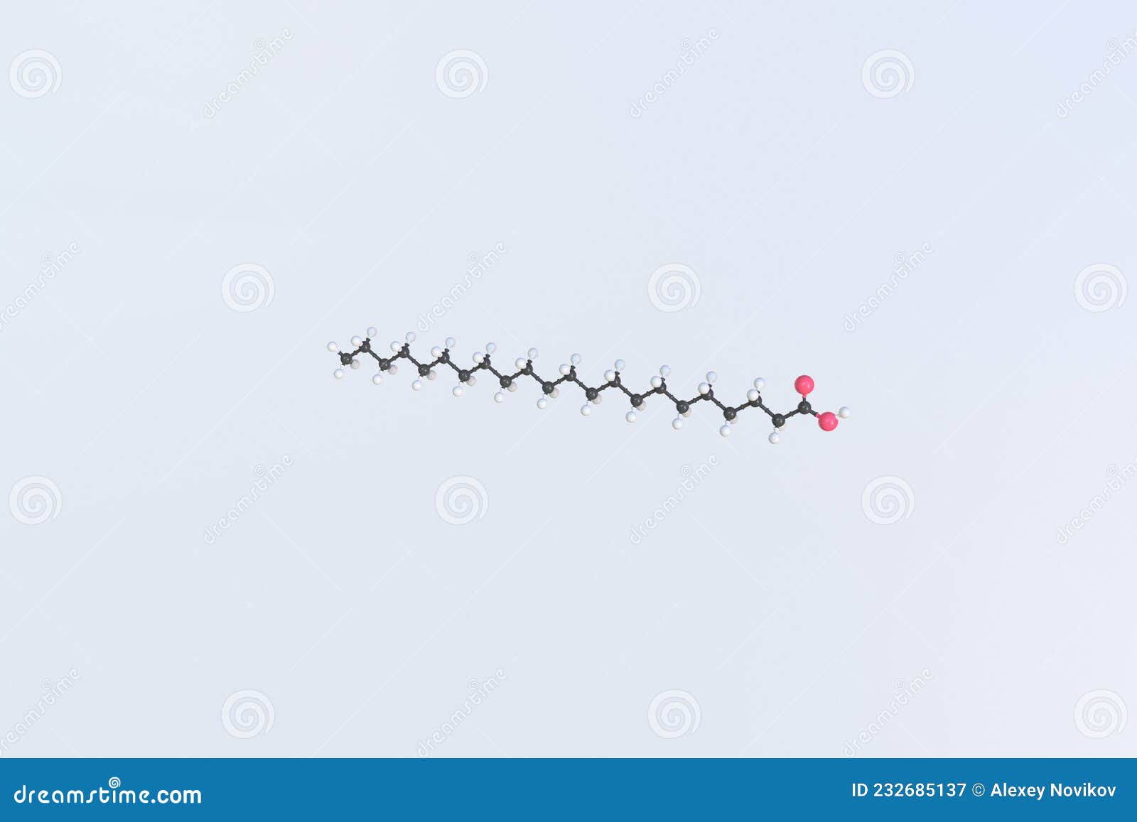 Behenic Acid Docosanoic Acid Saturated Fatty Acid Molecule. Skeletal ...