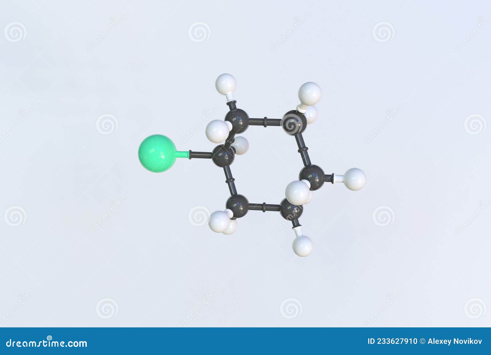 Bromocyclohexane Molecular Structure Isolated On White Royalty-Free ...