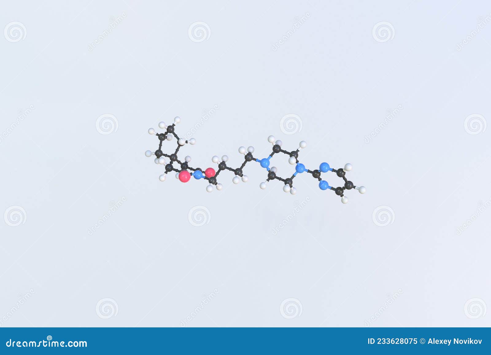 Buspirone Molecular Structure, 3d Model Molecule, Buspar, Structural ...