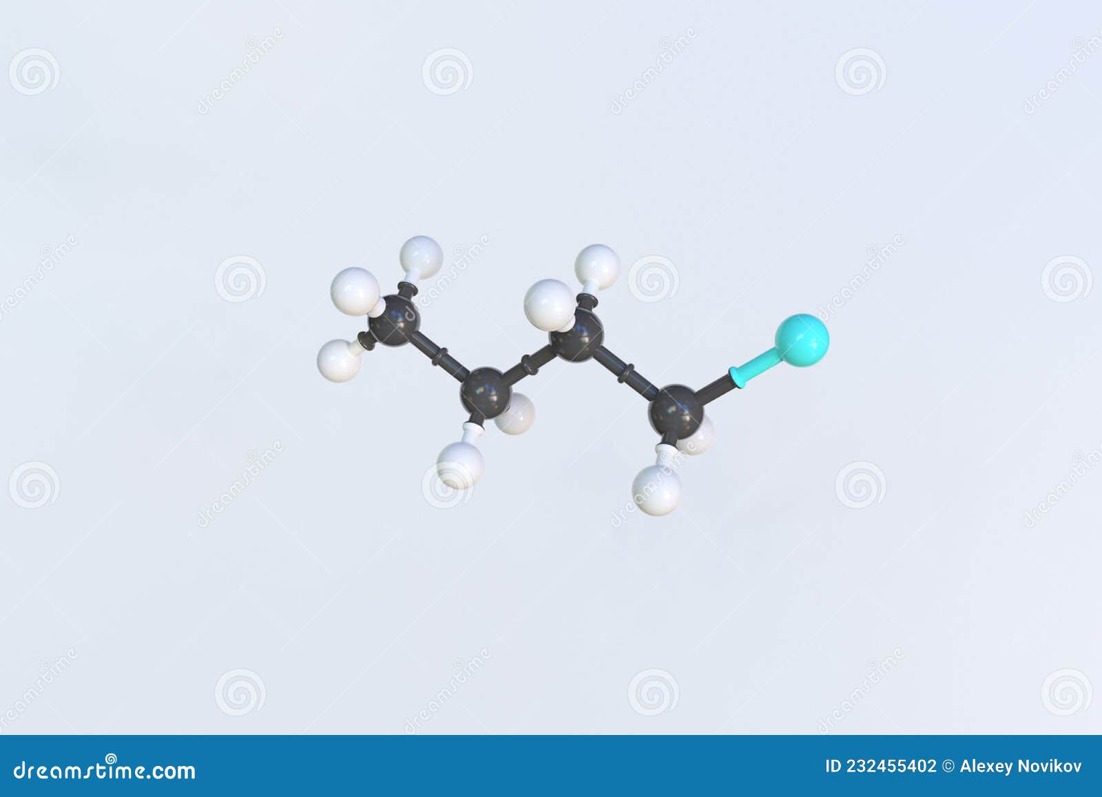 Butyllithium Molecule, Isolated Molecular Model. 3D Rendering Stock ...
