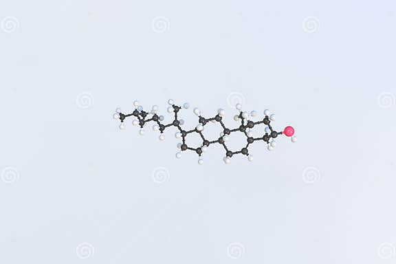 Cholesterol Molecule Made with Balls, Scientific Molecular Model. 3D ...