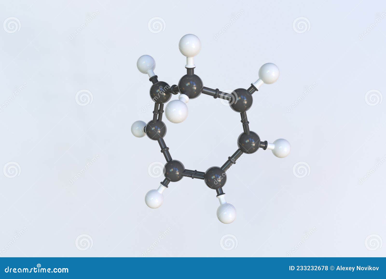 Cycloheptatriene Molecule, Scientific Molecular Model, Looping 3d ...