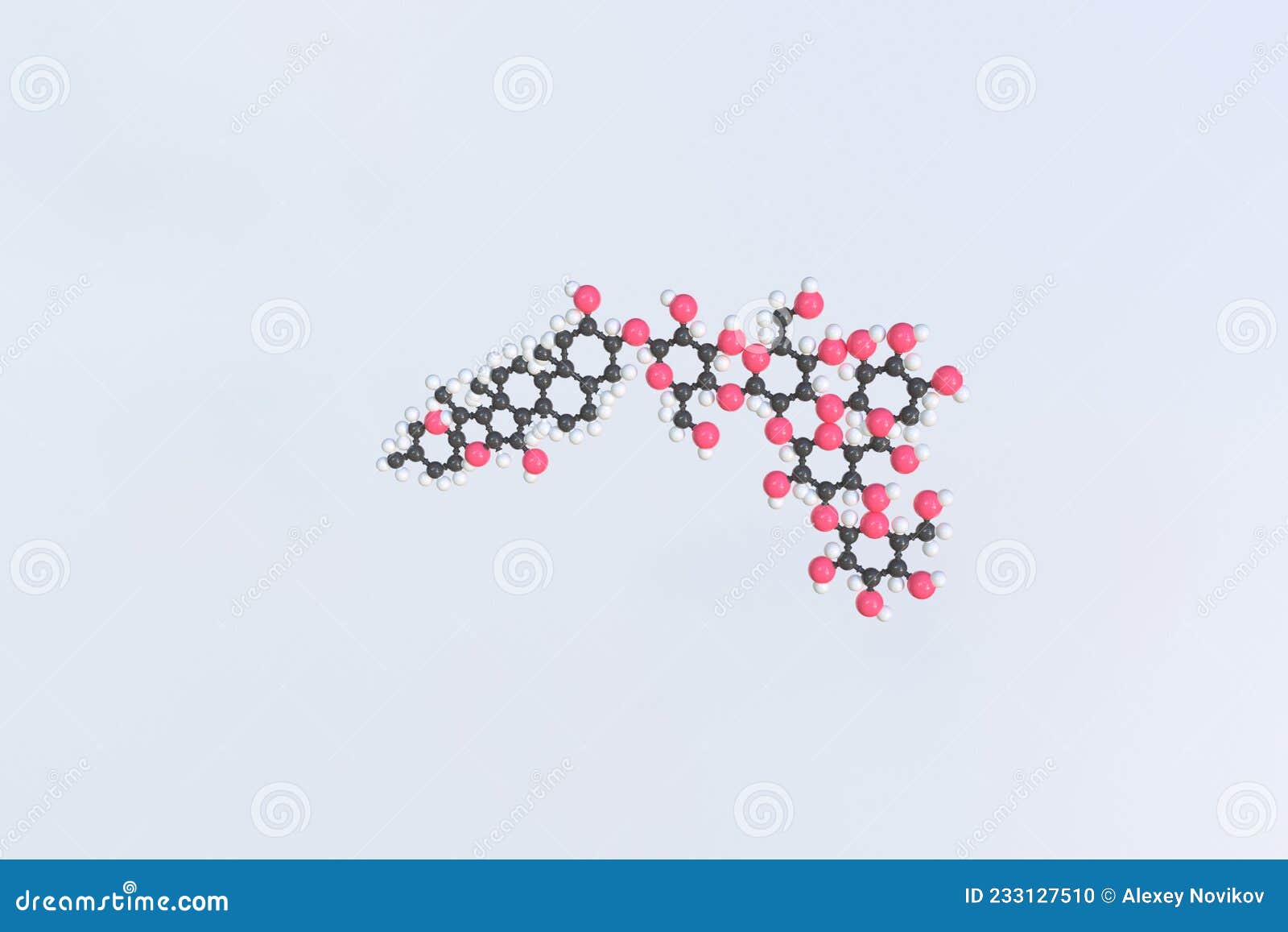 Digitonin Molecule Made With Balls, Isolated Molecular Model. 3D ...