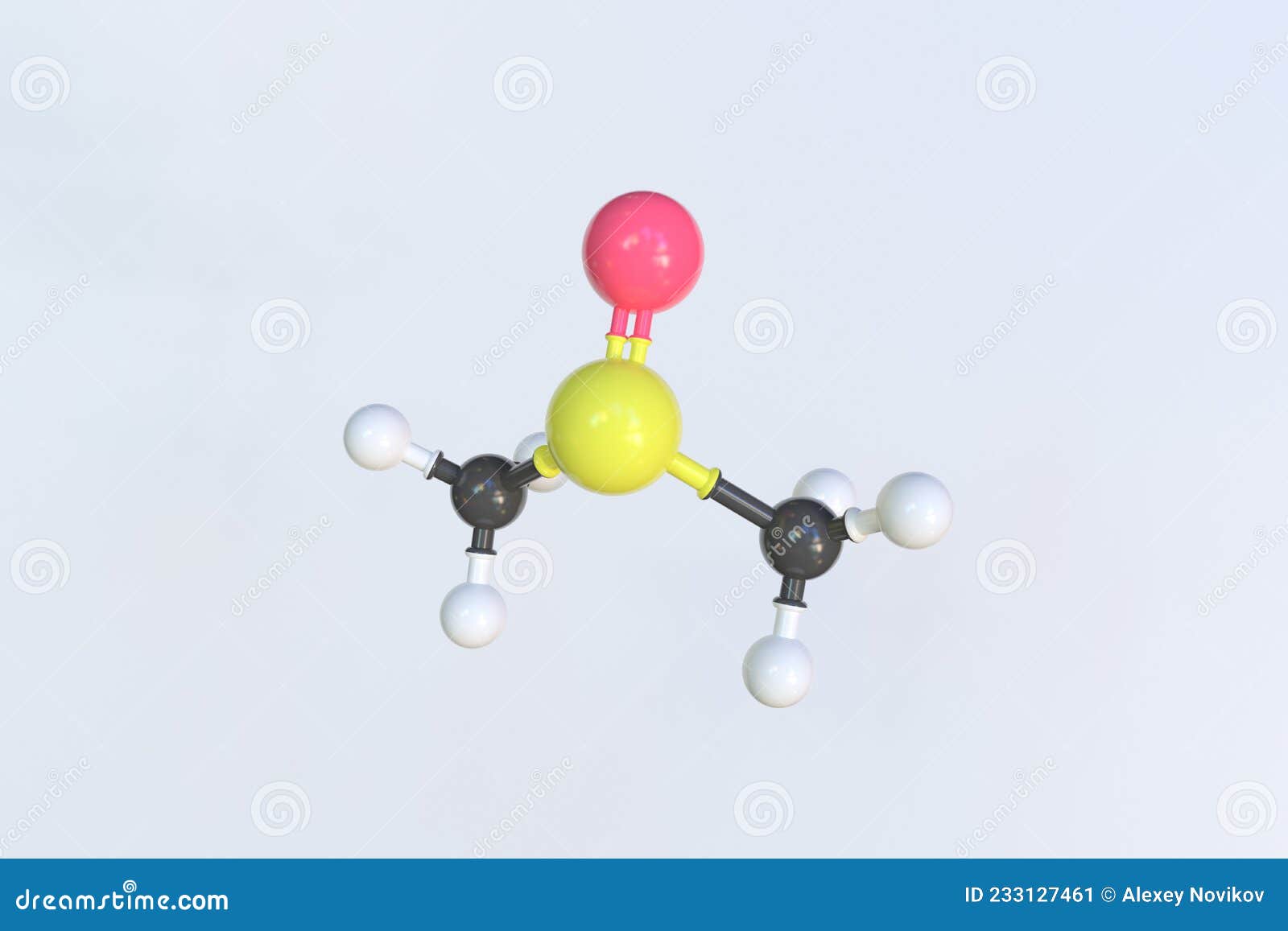 Dimethyl Sulfoxide DMSO Solvent Molecule. Skeletal Formula. Stock ...