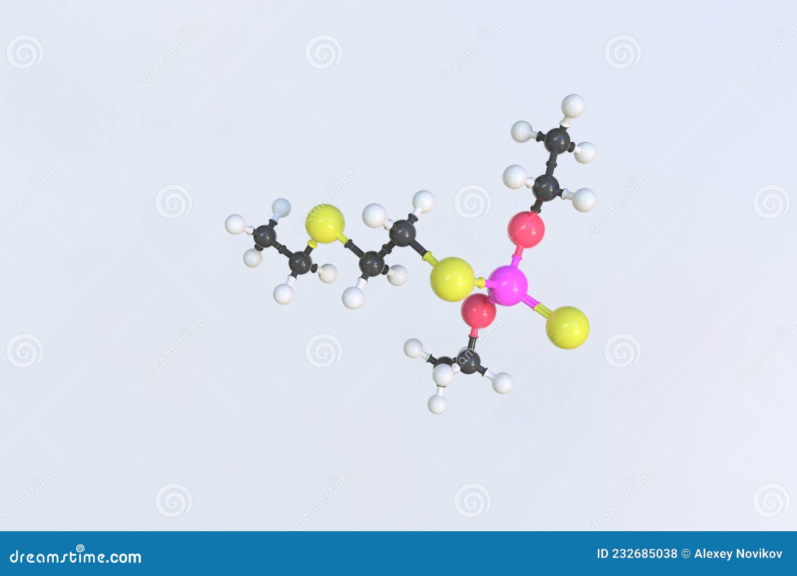 Disulfoton Molecule, Molecular Structure, Insecticide, Ball And Stick ...