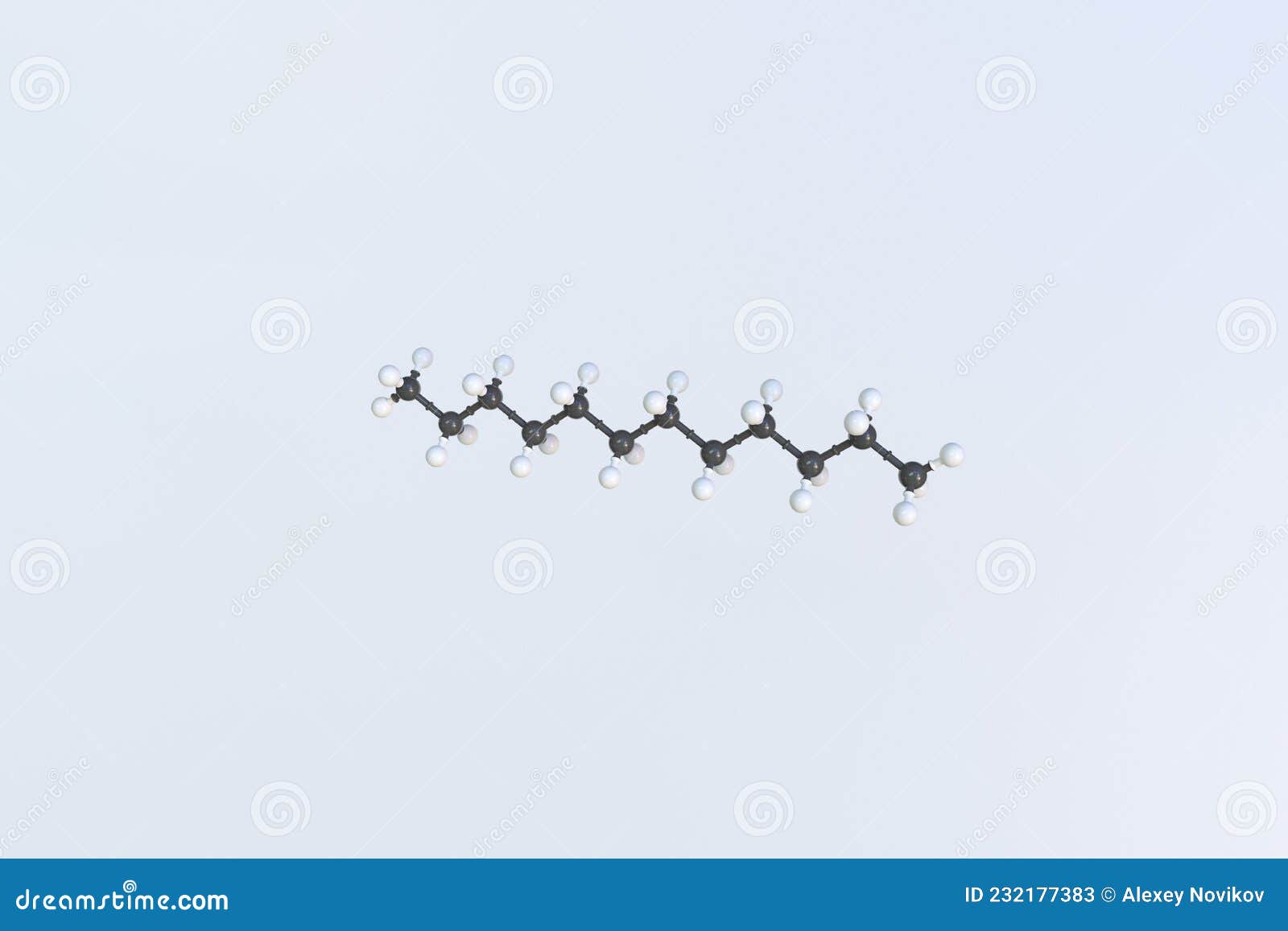 Dodecane Molecule Made with Balls, Scientific Molecular Model. 3D ...