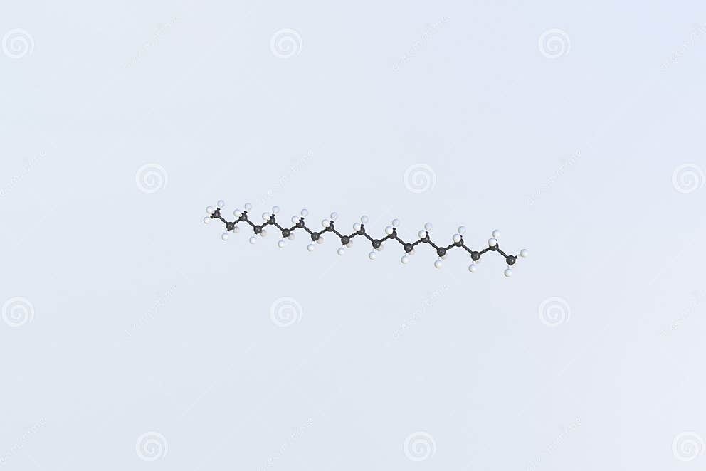 Eicosane Molecule, Scientific Molecular Model, Looping 3d Animation ...