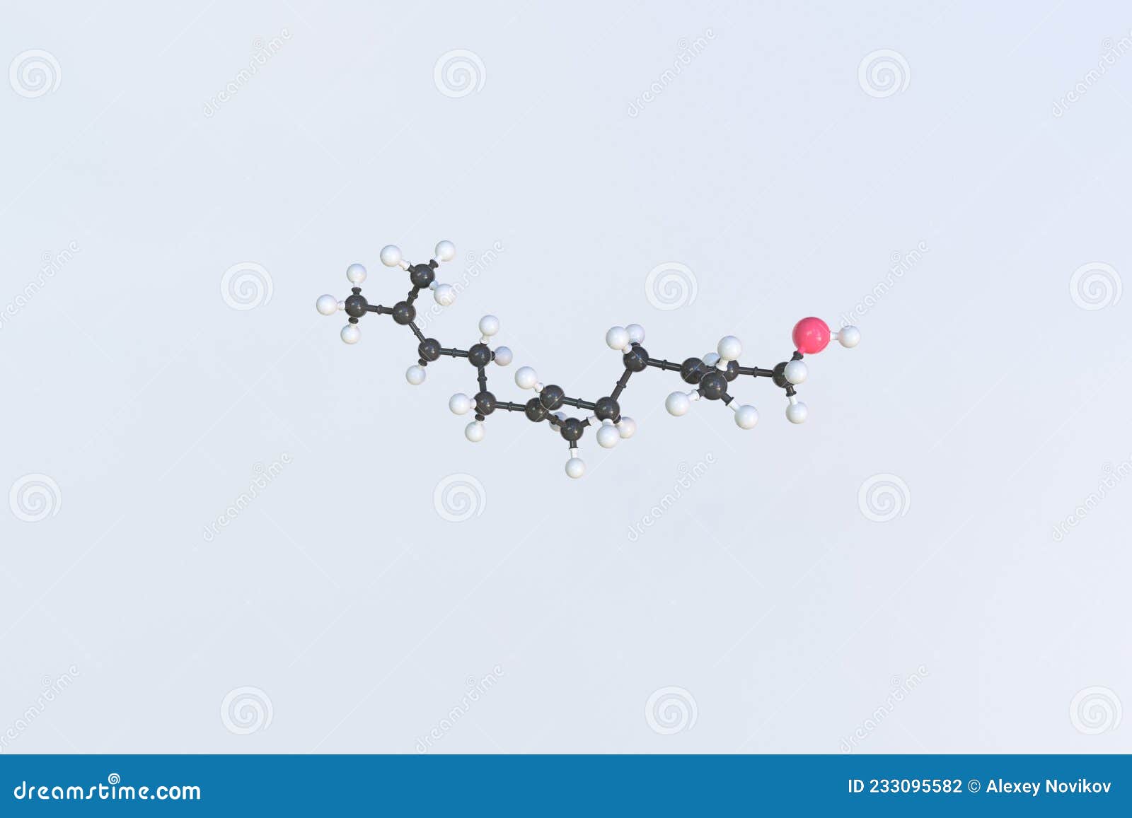 Farnesol Molecule, Isolated Molecular Model. 3D Rendering Stock ...