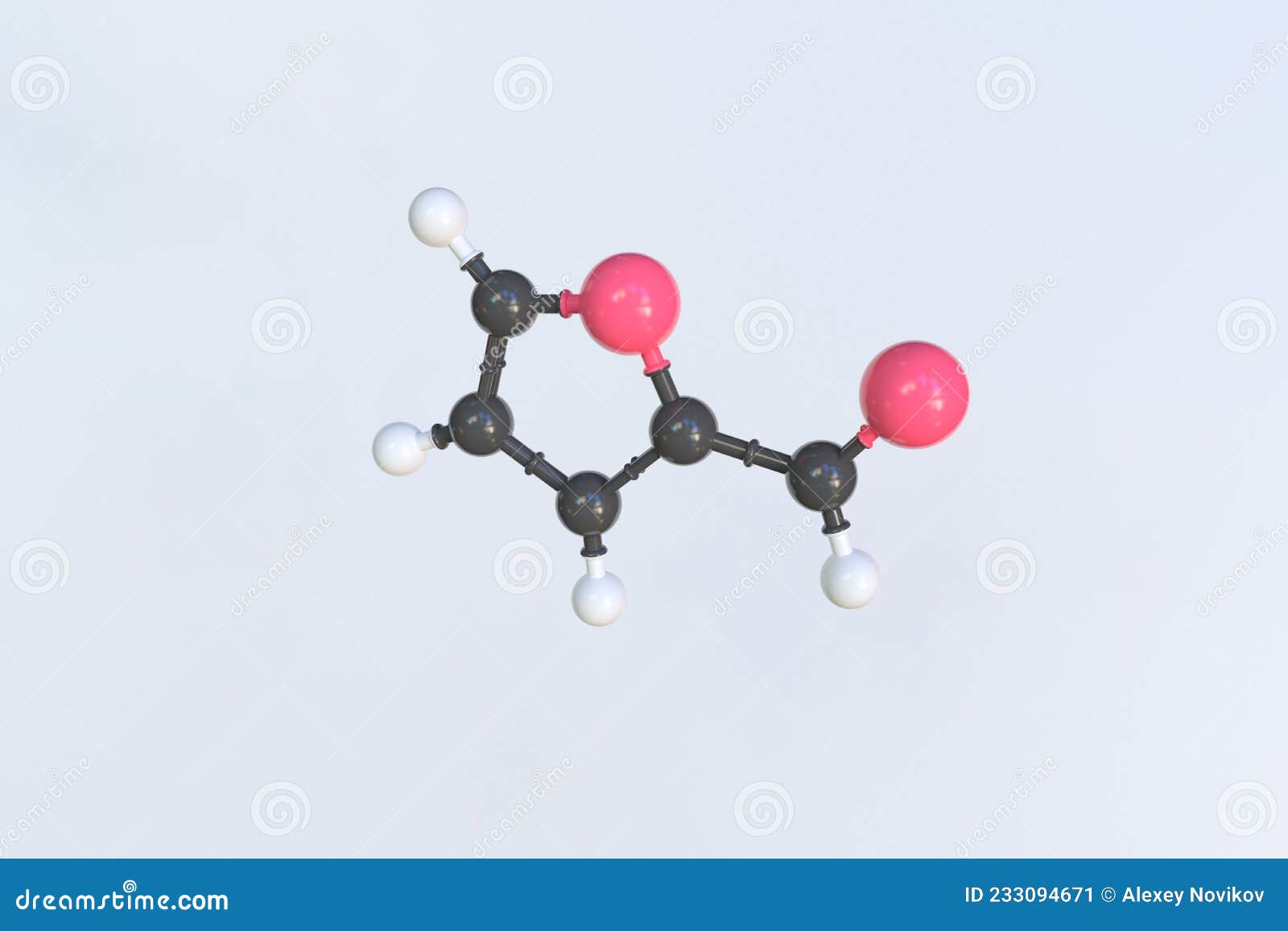 Furfural Molecule, Scientific Molecular Model, Looping 3d Animation ...