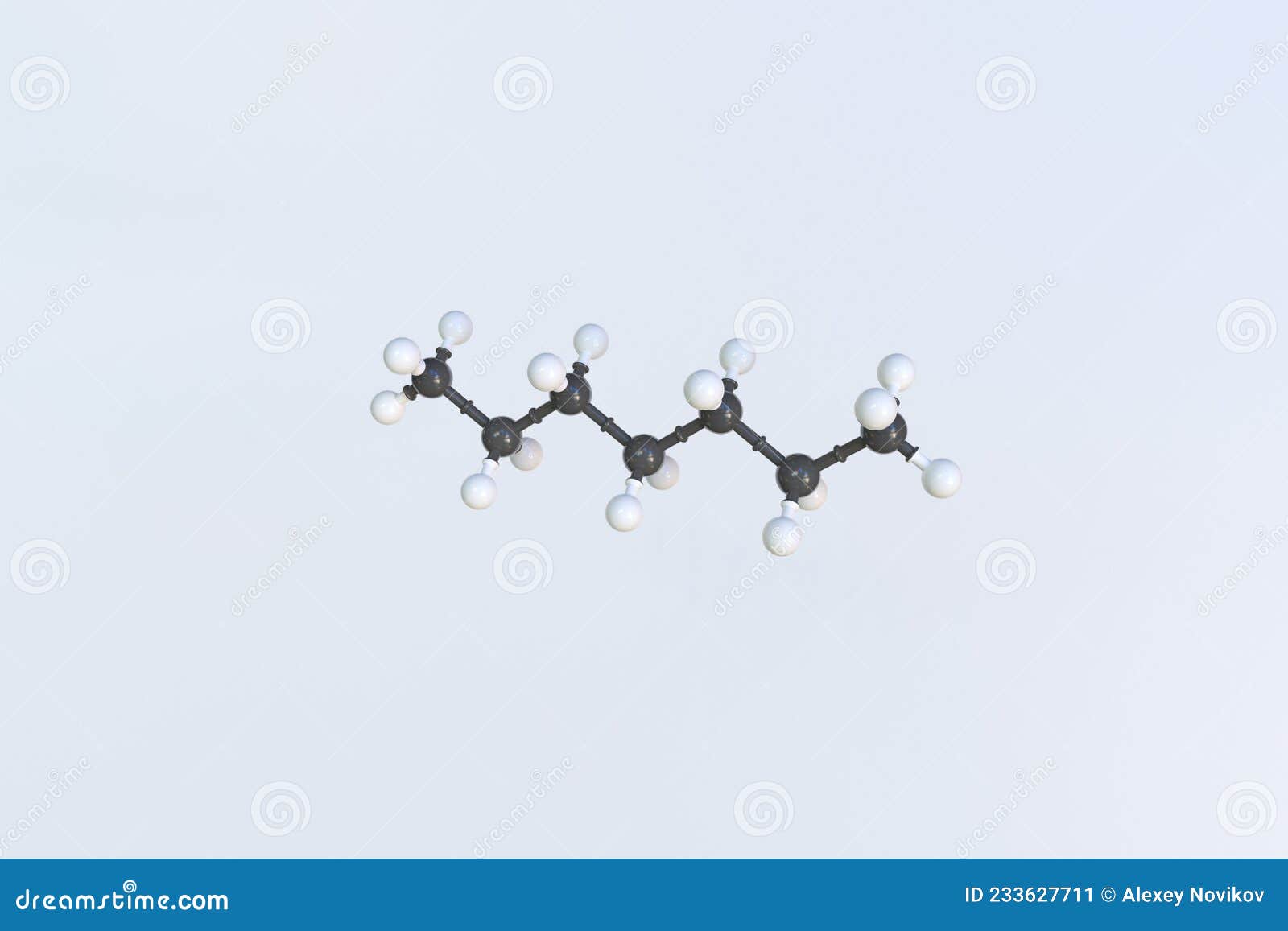Heptane, Molecular Structures, Alkane, 3d Model, Structural Chemical ...