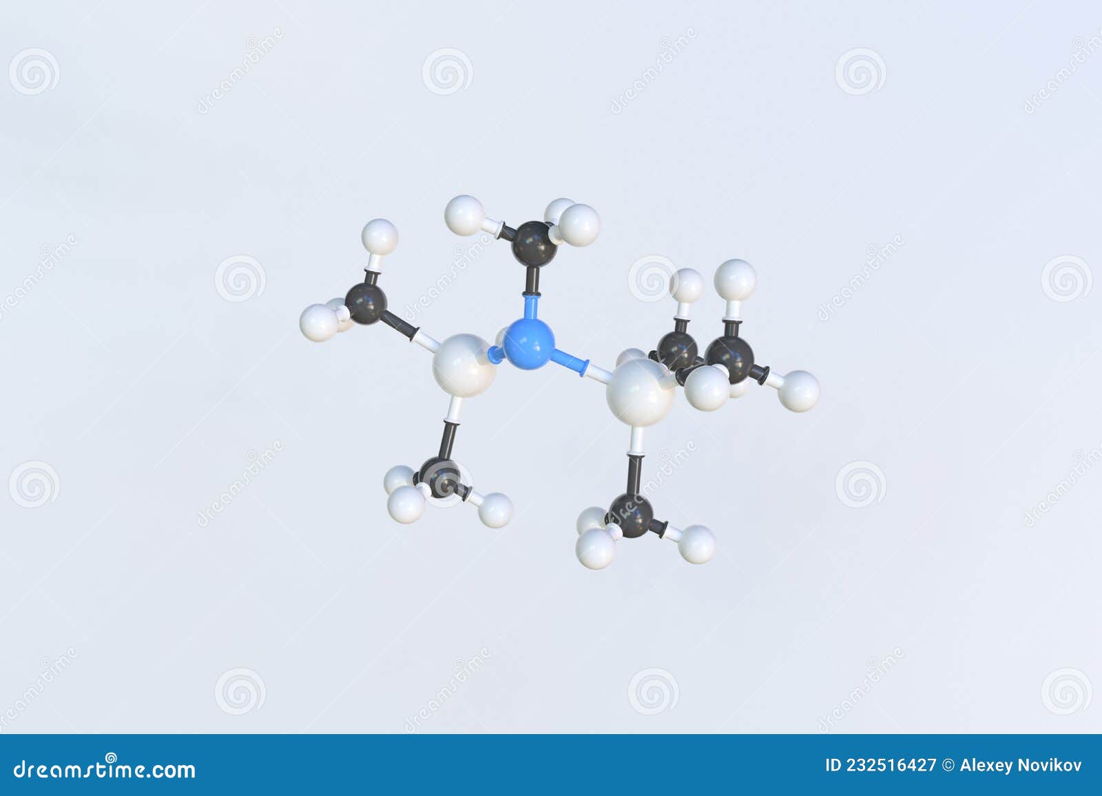 Hexamethyldisilazane Molecule, Scientific Molecular Model, Looping 3d ...