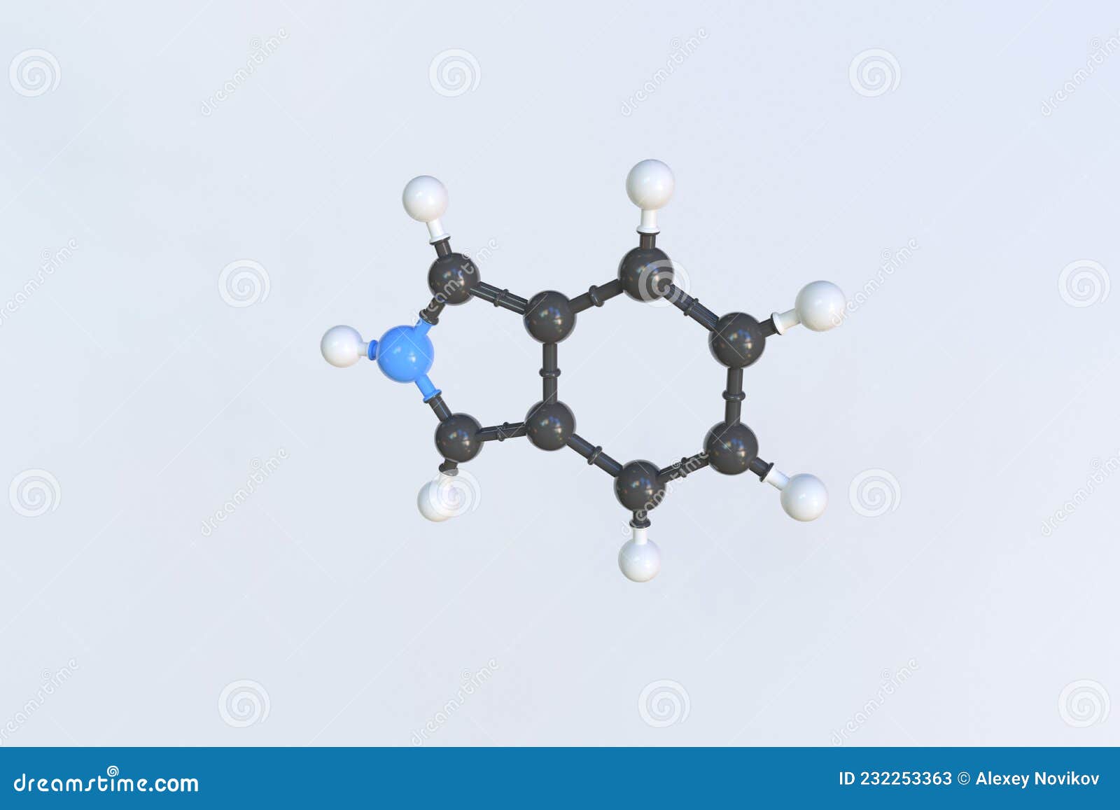 Isoindole Molecule, Scientific Molecular Model, Looping 3d Animation ...