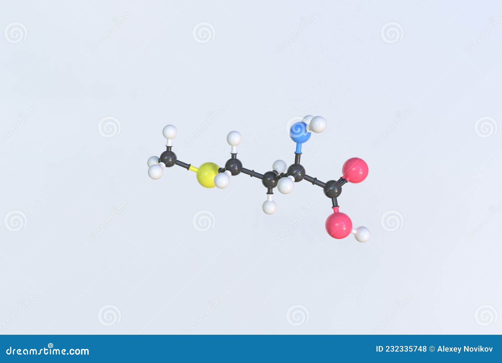 Methionine Molecule, Scientific Molecular Model, Looping 3d Animation ...