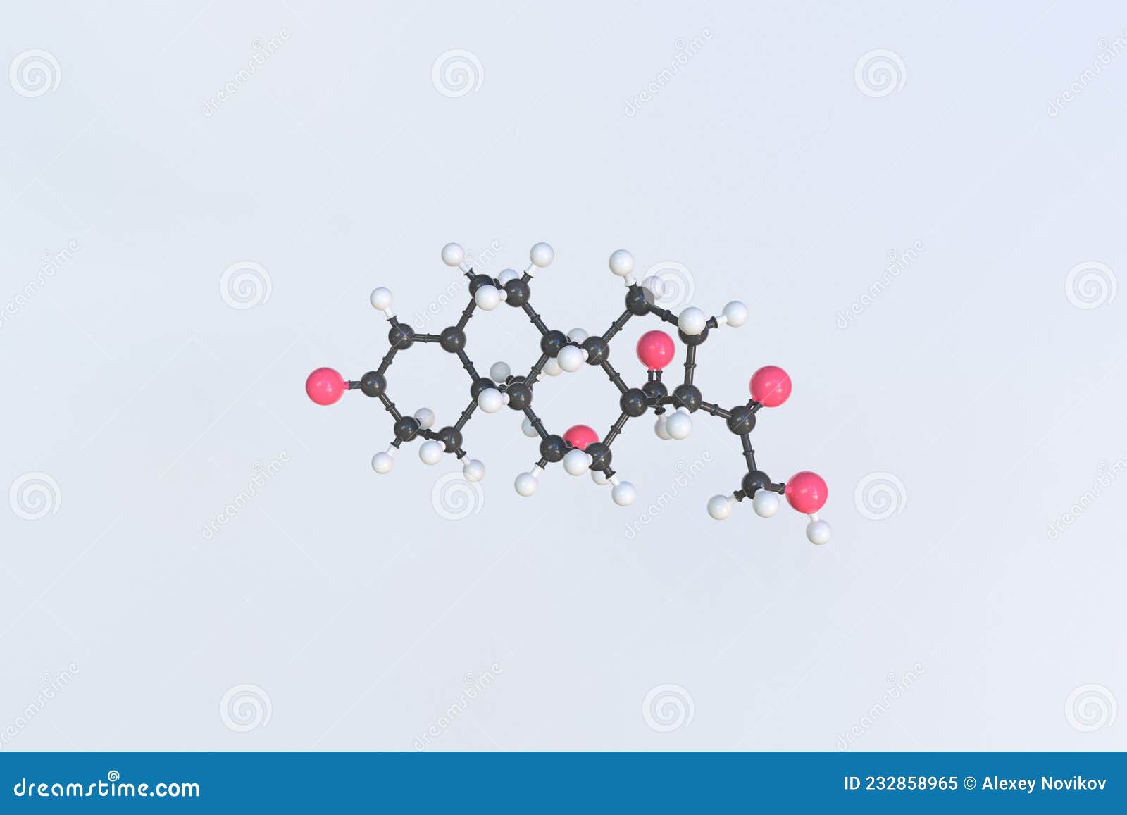 Aldosterone Molecular Structures Mineralocorticoid Steroid Hormone 3d Model Structural
