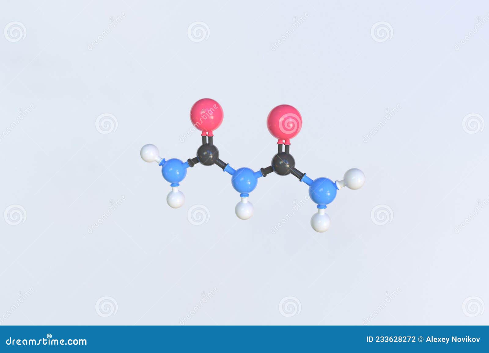 Molecule of Biuret, Isolated Molecular Model. 3D Rendering Stock ...