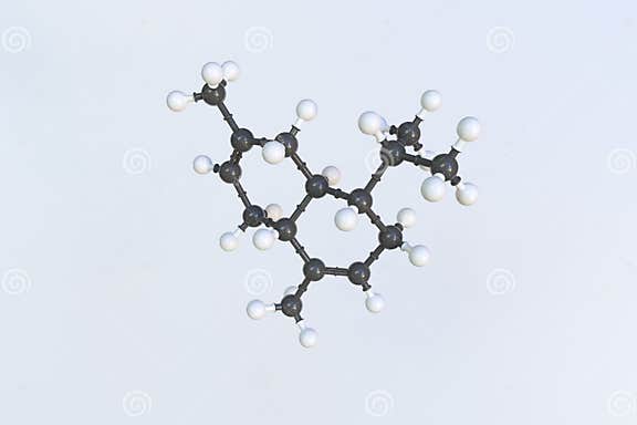 Molecule of Cadinene, Isolated Molecular Model. 3D Rendering Stock ...