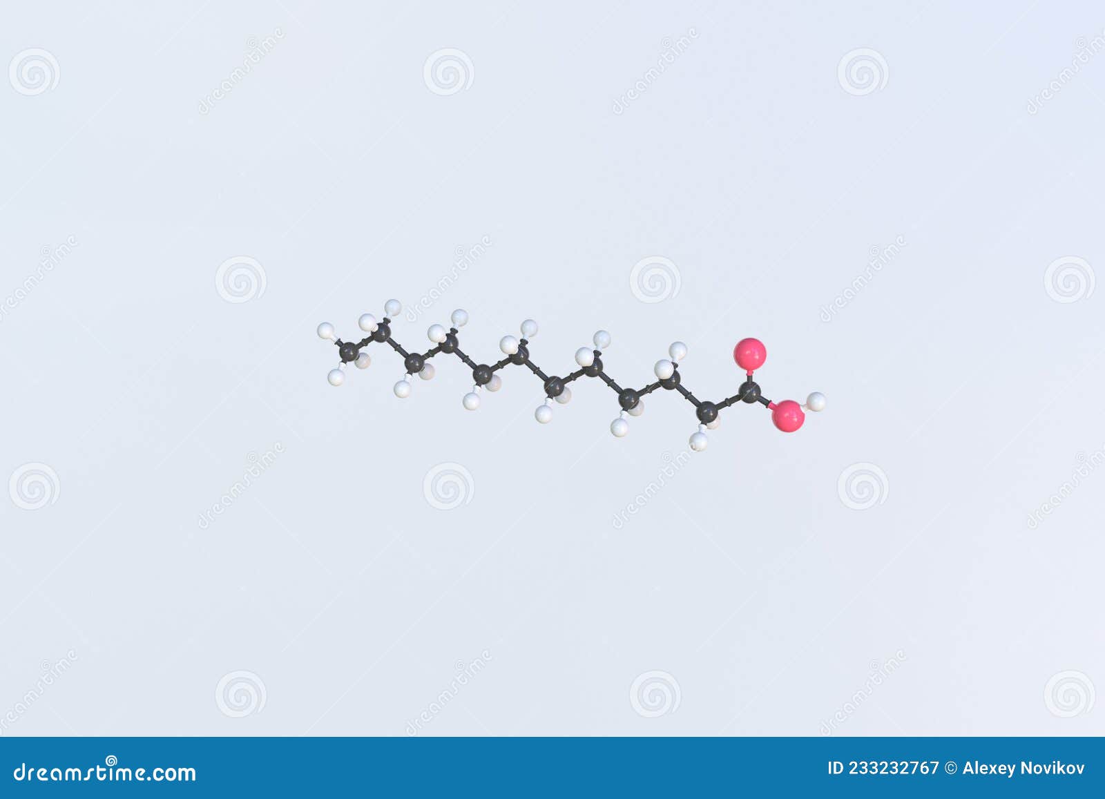 Lauric Acid, Dodecanoic Acid, C12H24O2 Molecule. It Is A Saturated ...