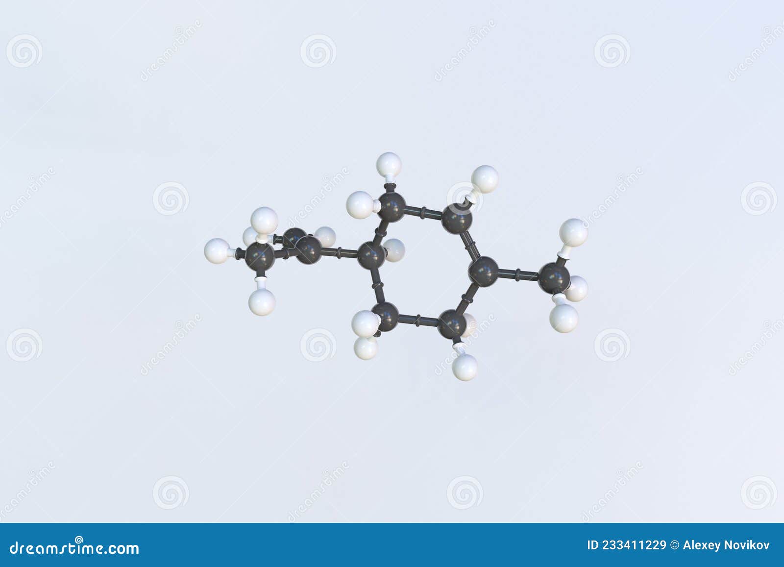 Limonene Molecule - Structural Chemical Formula And Model Vector ...