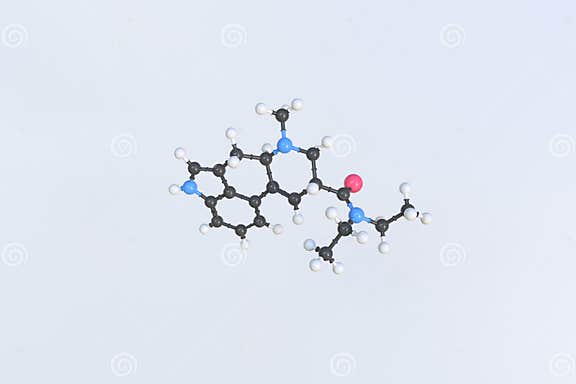 Molecule of Lsd, Isolated Molecular Model. 3D Rendering Stock ...