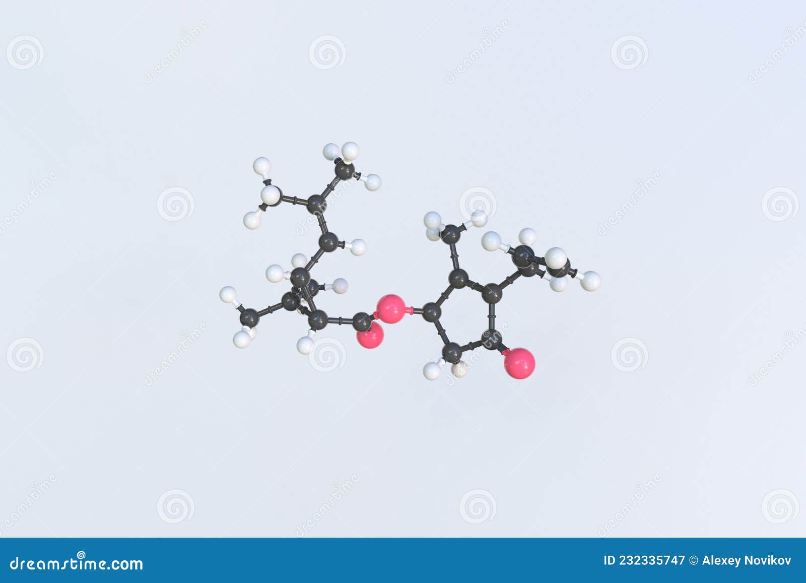 Molecule of Pyrethrin, Isolated Molecular Model. 3D Rendering Stock ...
