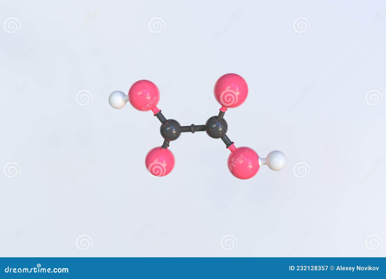 Oxalic Acid C2H2O4 Molecule. It Is Dicarboxylic Acid. Structural ...