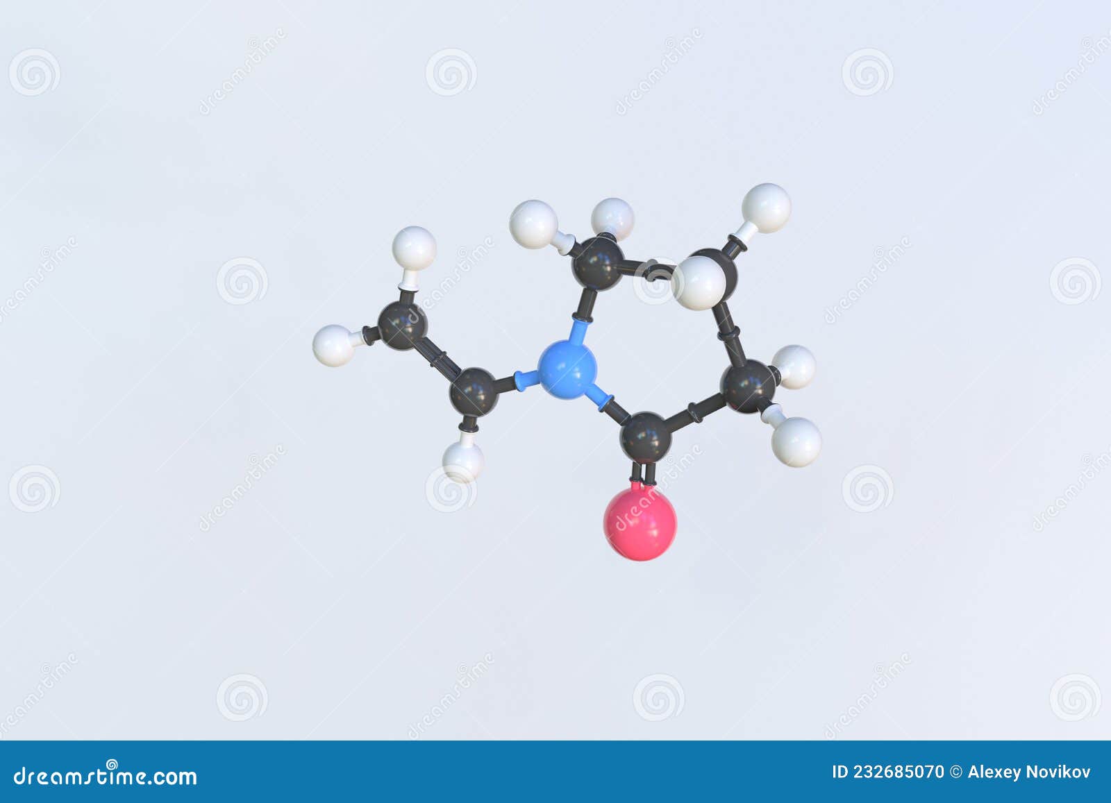 Polyvinylpyrrolidone Molecule, Molecular Structure, Polyvidone, Ball ...