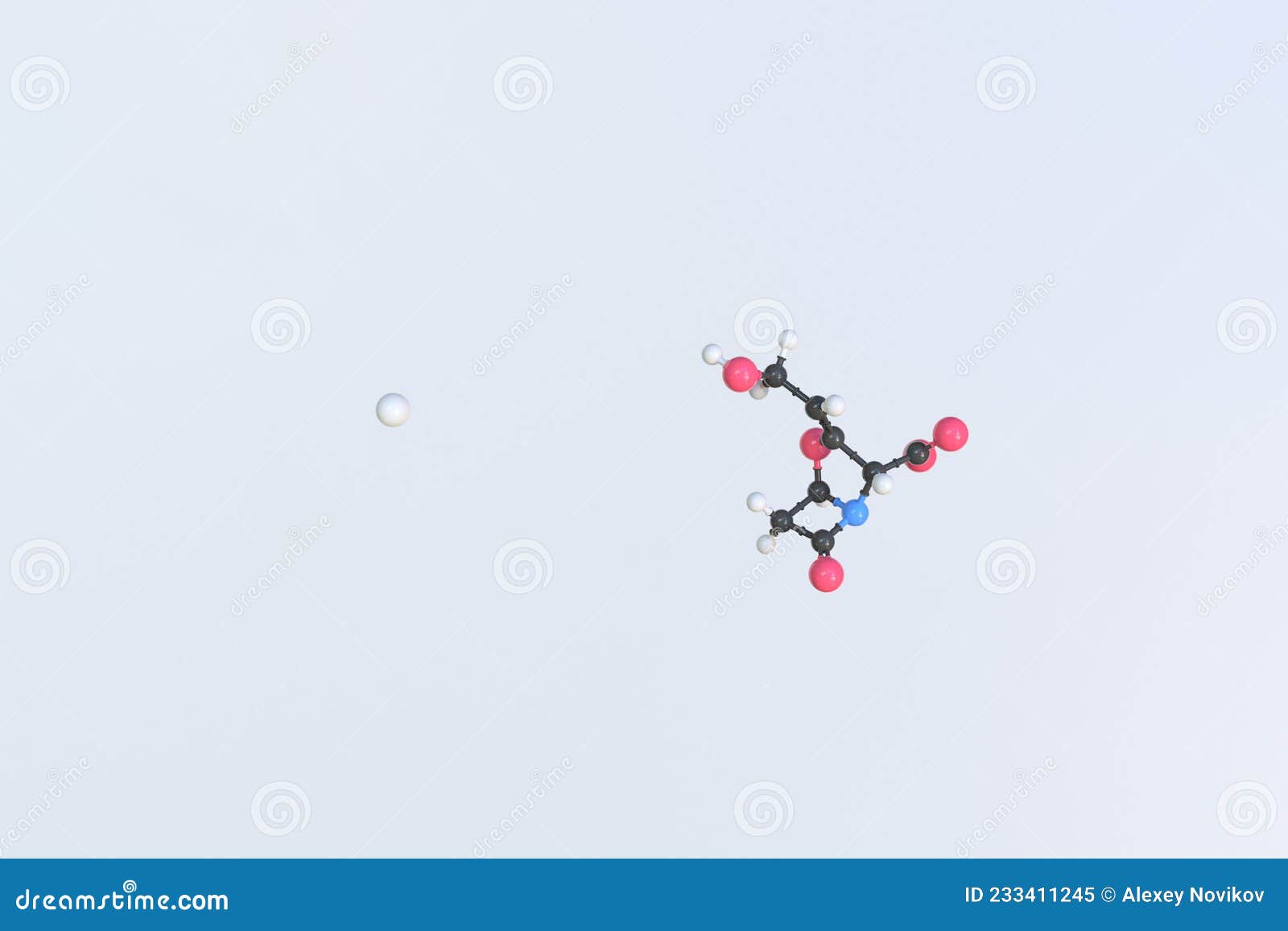 Potassium Clavulanate Molecule Made with Balls, Scientific Molecular ...