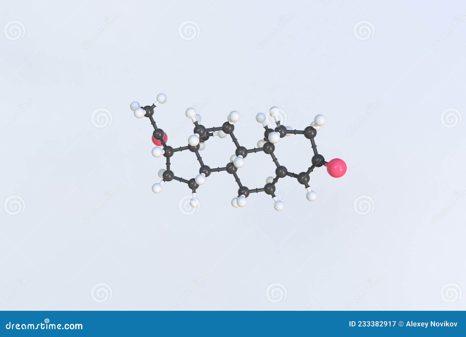 Progesterone Molecule, Scientific Molecular Model, Looping 3d Animation ...