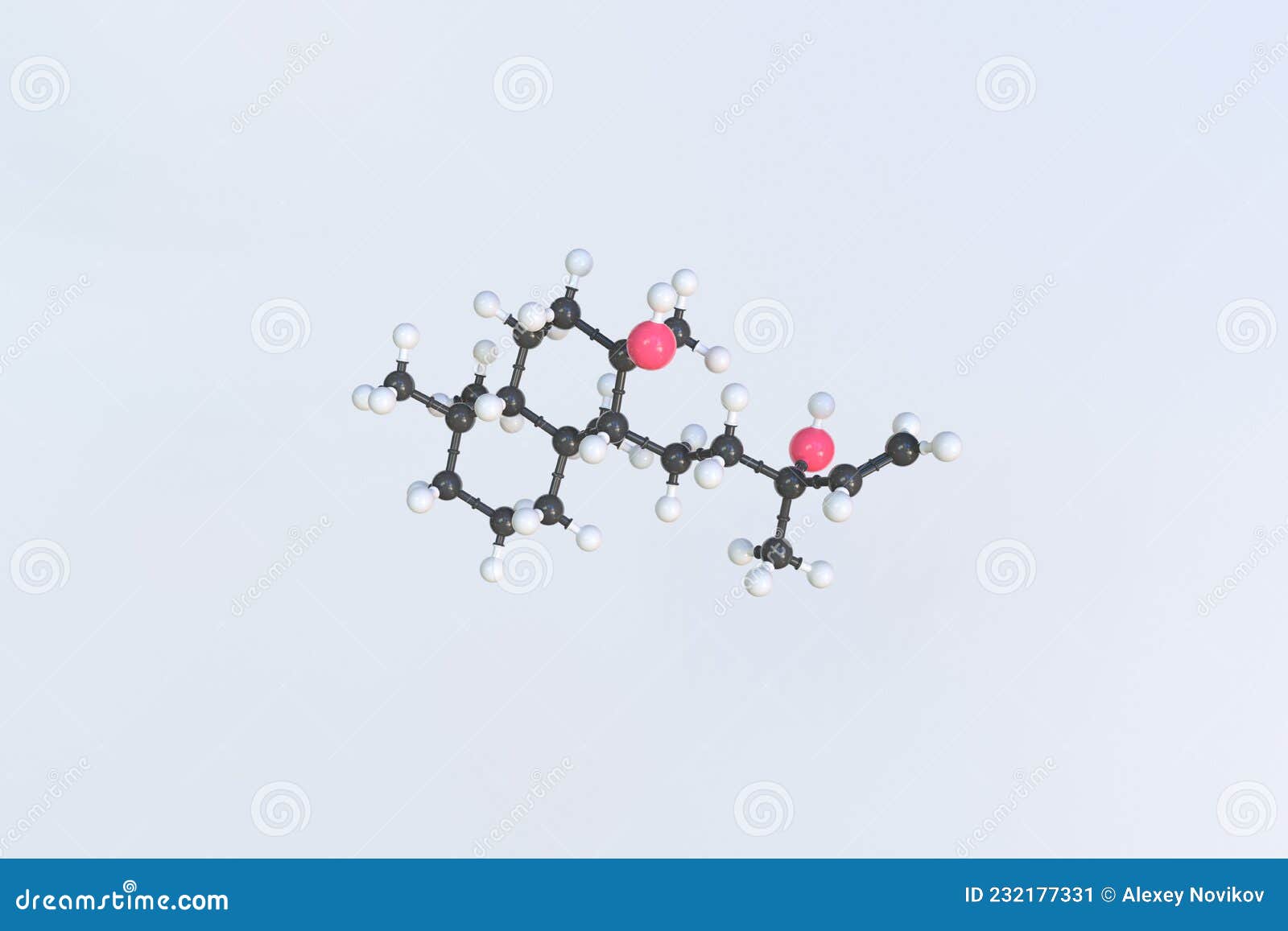 Sclareol Molecule Made with Balls, Scientific Molecular Model. 3D ...