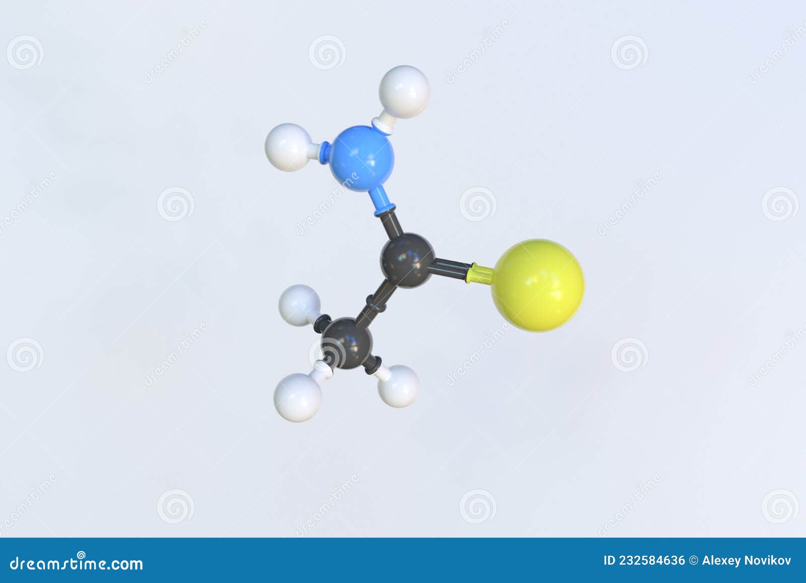 Thioacetamide Molecule, Scientific Molecular Model, Looping 3d ...