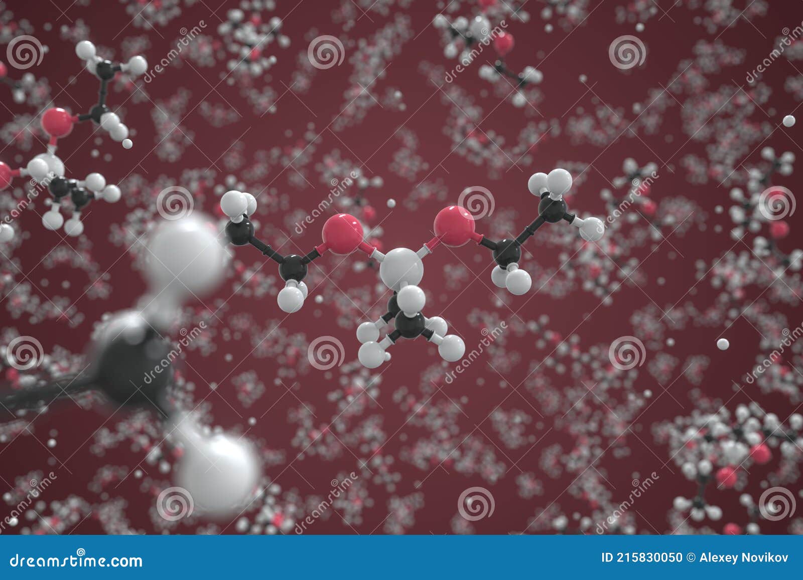Dimethyldiethoxysilane Molecule Made with Balls, Conceptual Molecular ...