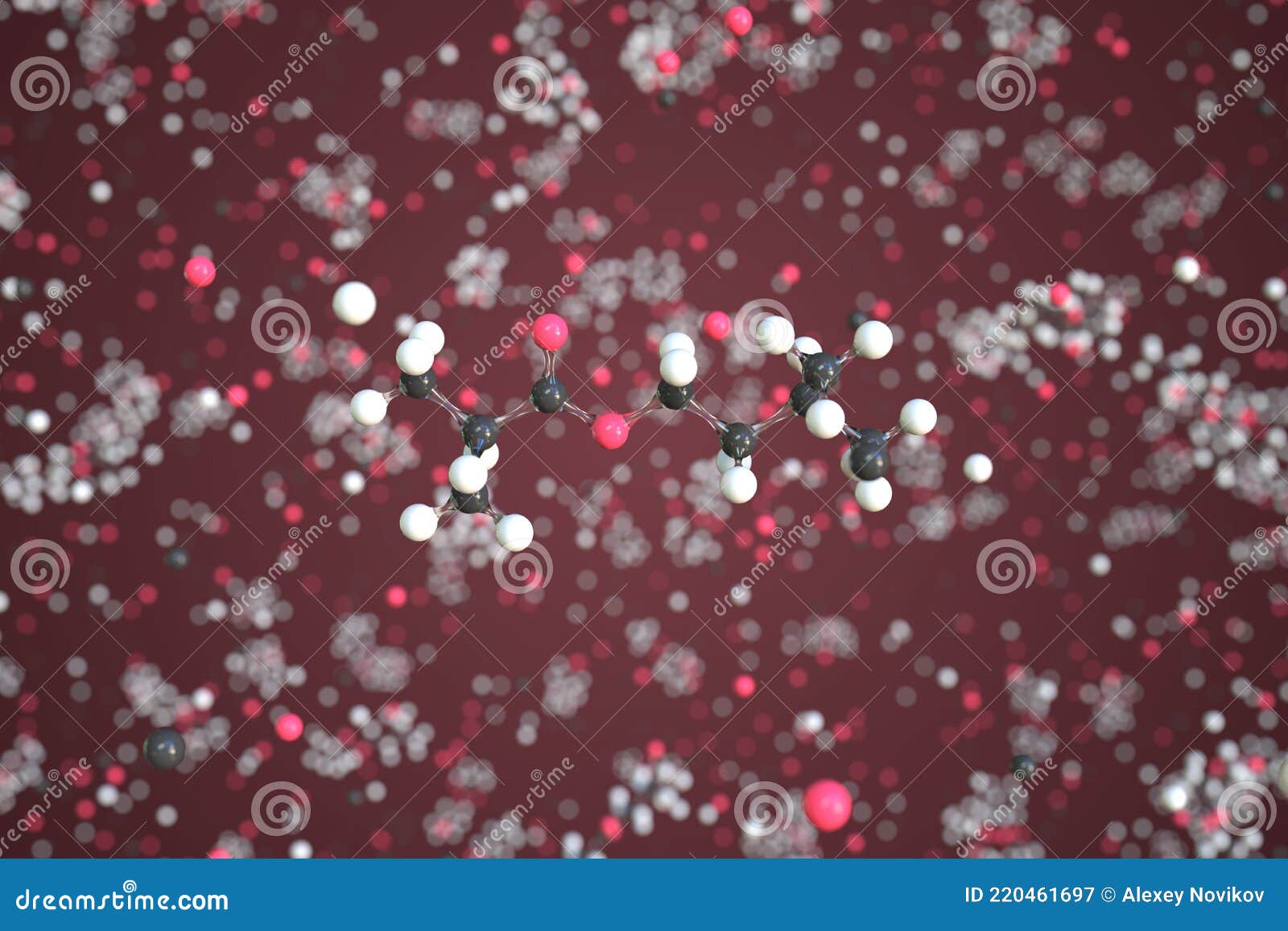 Isoamyl Isobutyrate Molecule, Scientific Molecular Model, 3d Rendering ...