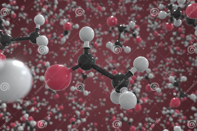 Metaldehyde Molecule, Scientific Molecular Model, 3d Rendering Stock ...