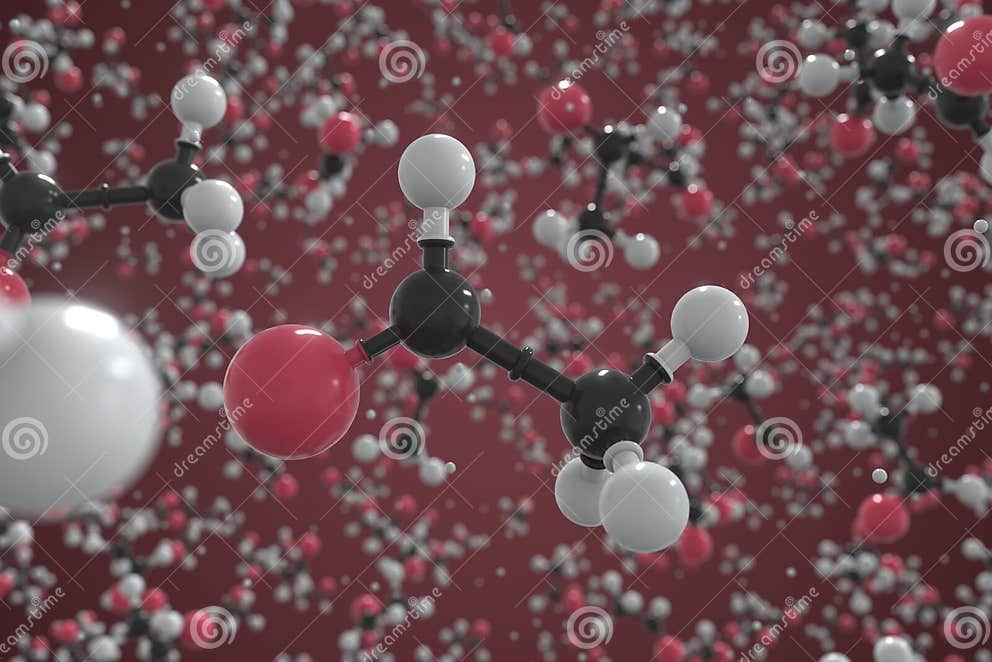 Metaldehyde Molecule, Scientific Molecular Model, 3d Rendering Stock ...
