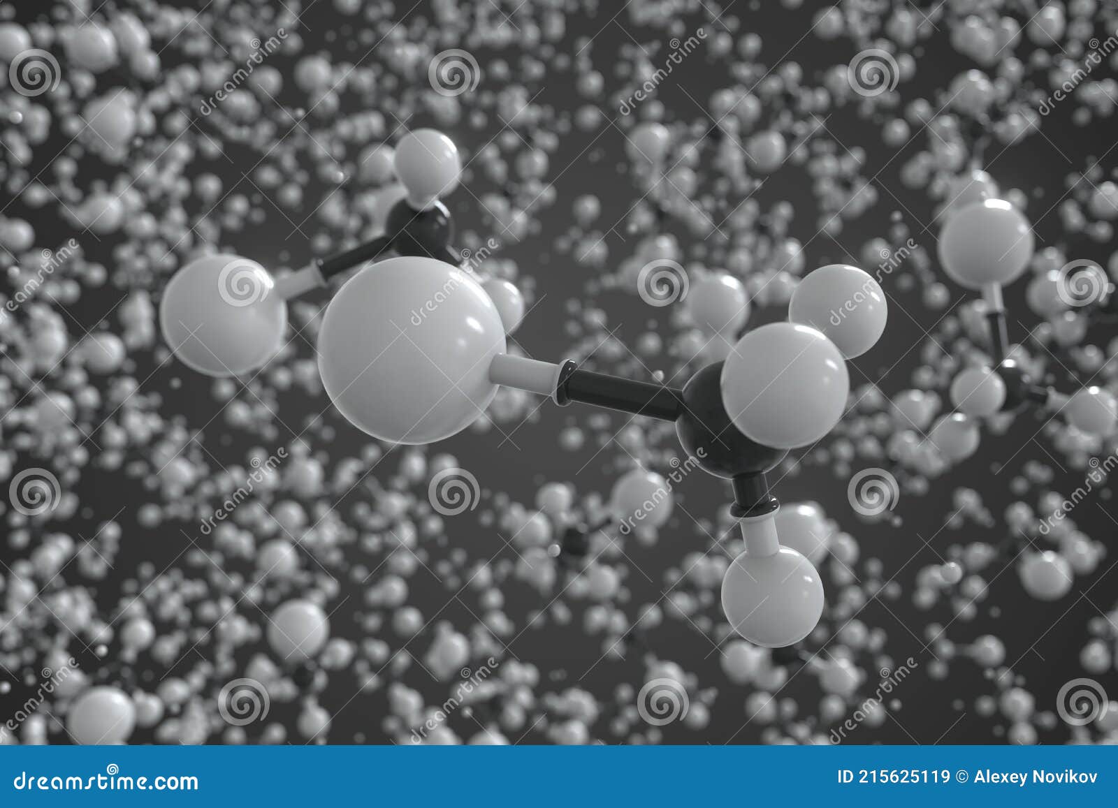 Methylmercury Molecule, Scientific Molecular Model, 3d Rendering Stock ...