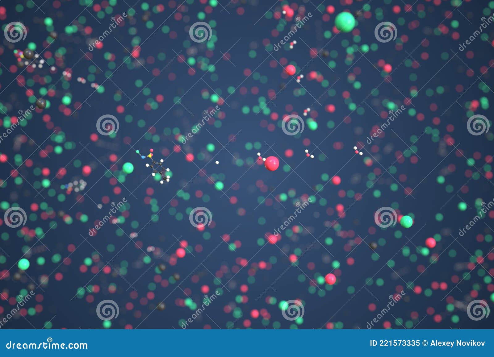 Molecule of Chloramine-t, Conceptual Molecular Model. Scientific 3d ...