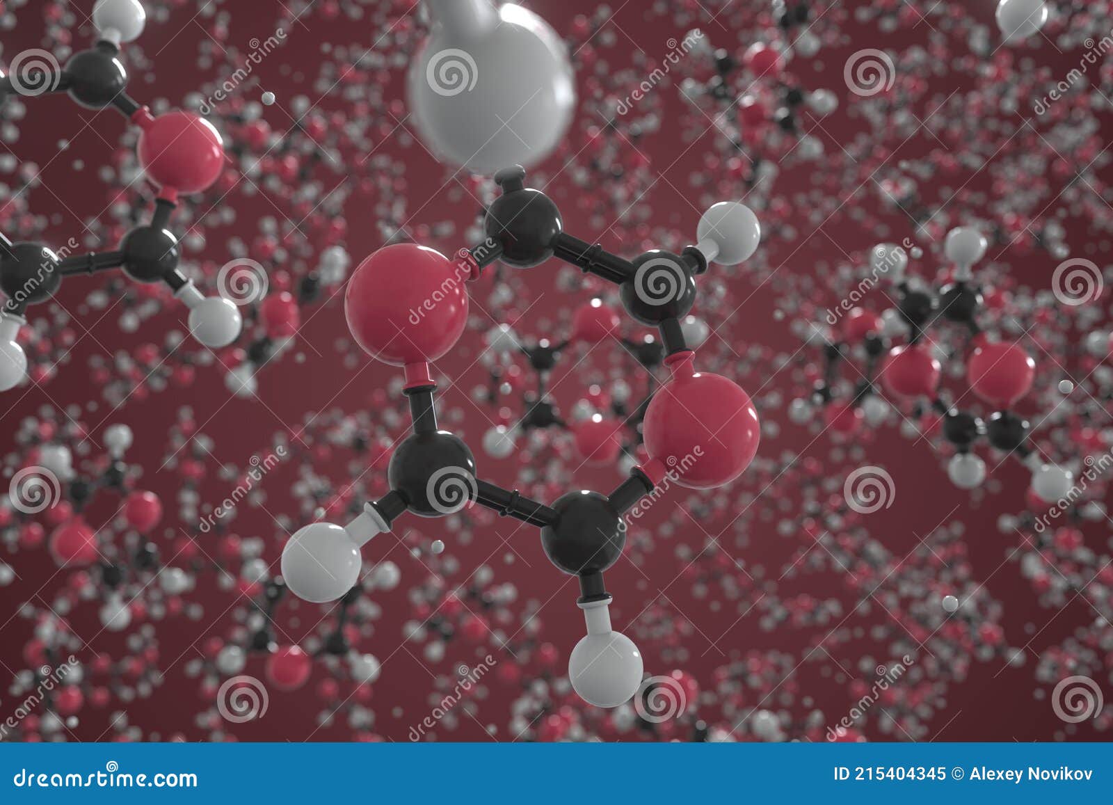Molecule of Dioxin, Ball-and-stick Molecular Model. Scientific 3d ...