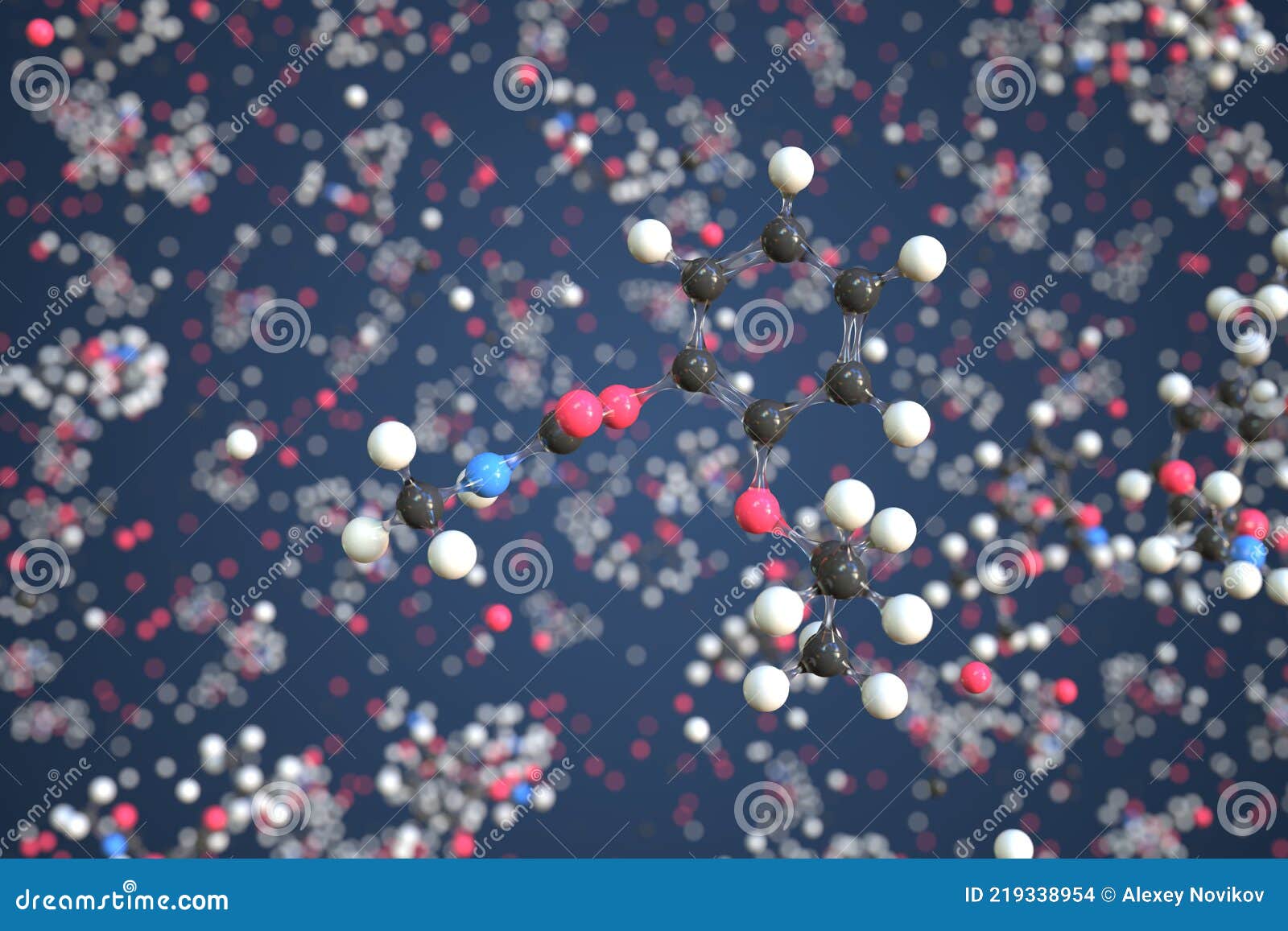 Molecule of Propoxur, Conceptual Molecular Model. Scientific 3d ...