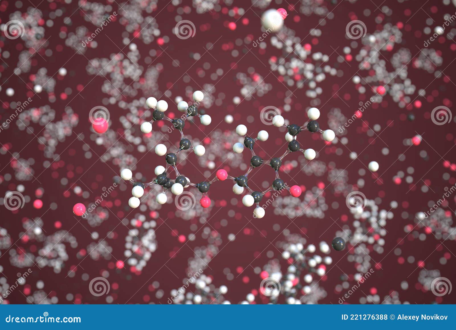 Molecule of Pyrethrin, Conceptual Molecular Model. Scientific 3d ...