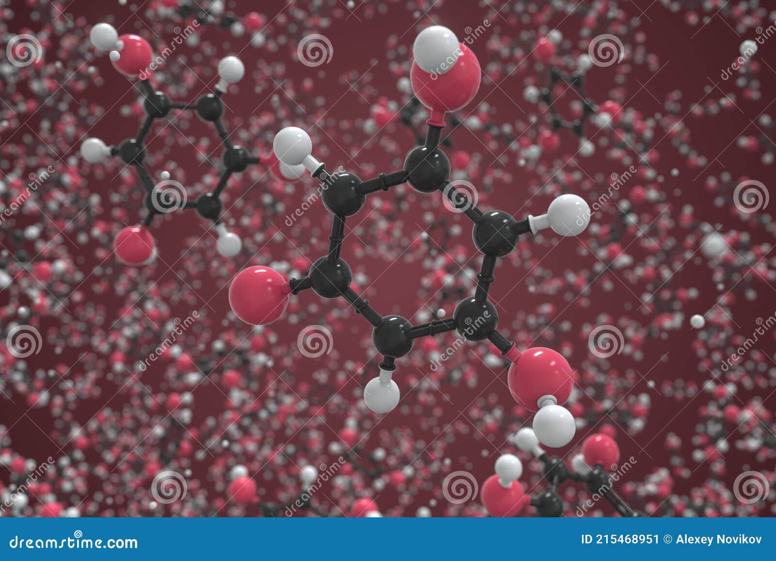 Phloroglucinol Molecule Made with Balls, Scientific Molecular Model ...