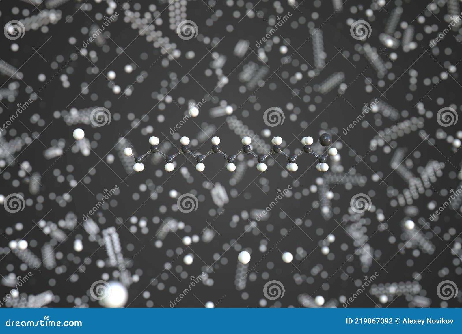 Tridecane Molecule Made with Balls, Conceptual Molecular Model ...