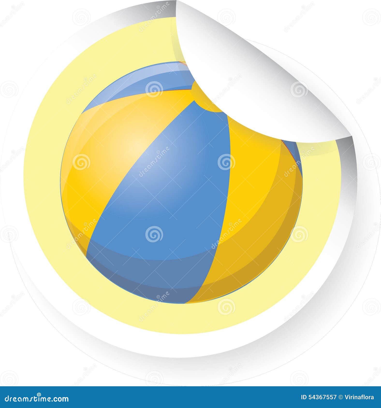 Set Of Ball Sticker Cartoon Design Template With Various Models. Vector ...