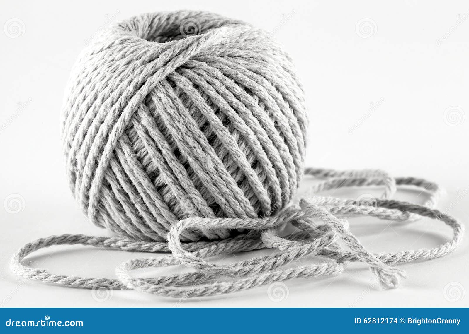 Ball of string stock photo. Image of thread, jute, closeup - 62812174