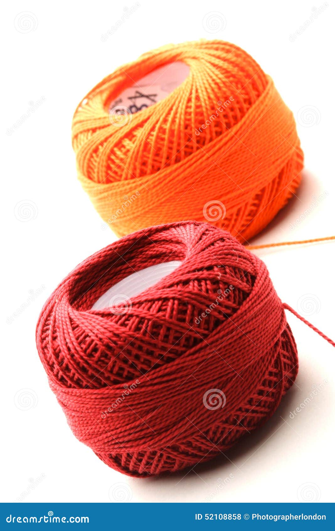 Ball of String on White Background Stock Photo - Image of fluffy, skein ...