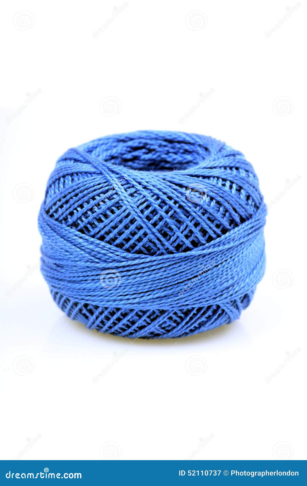 Ball of String on White Background Stock Image - Image of hobby, color ...