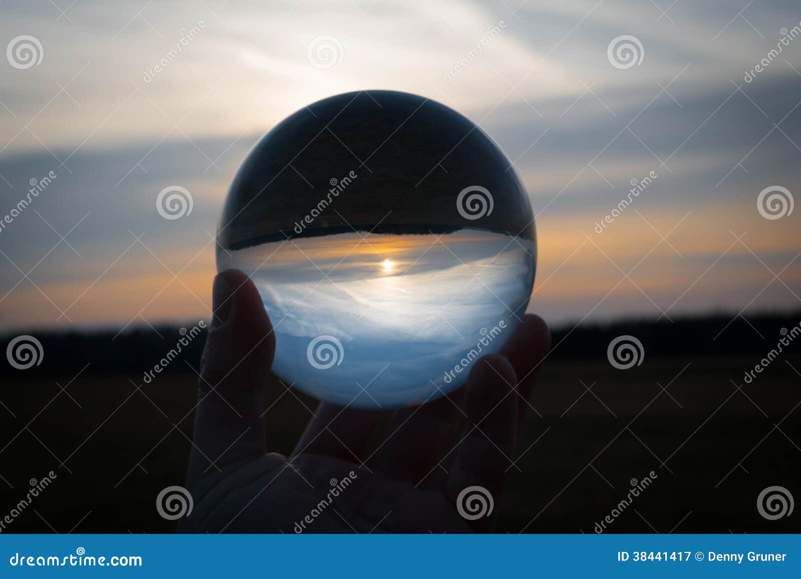Ball in the sunset stock image. Image of landscape, clouds - 38441417