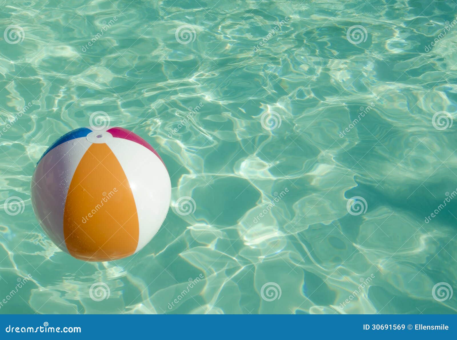 Ball in swimming pool stock image. Image of outdoors - 30691569